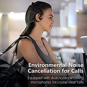 klatre Open Ear Bone Conduction Headphones Wireless Bluetooth 【2023 Version】 for Running/Cycling with Sweat Resistant&Waterproof, Sports Headset Outdoors with ENC Dual Mics for Clear Calls-Sunrise