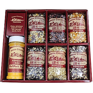 Amish Country Popcorn | Popcorn Kernel Variety Set with ButterSalt | 6-4 oz Bags | Old Fashioned, Non-GMO and Gluten Free