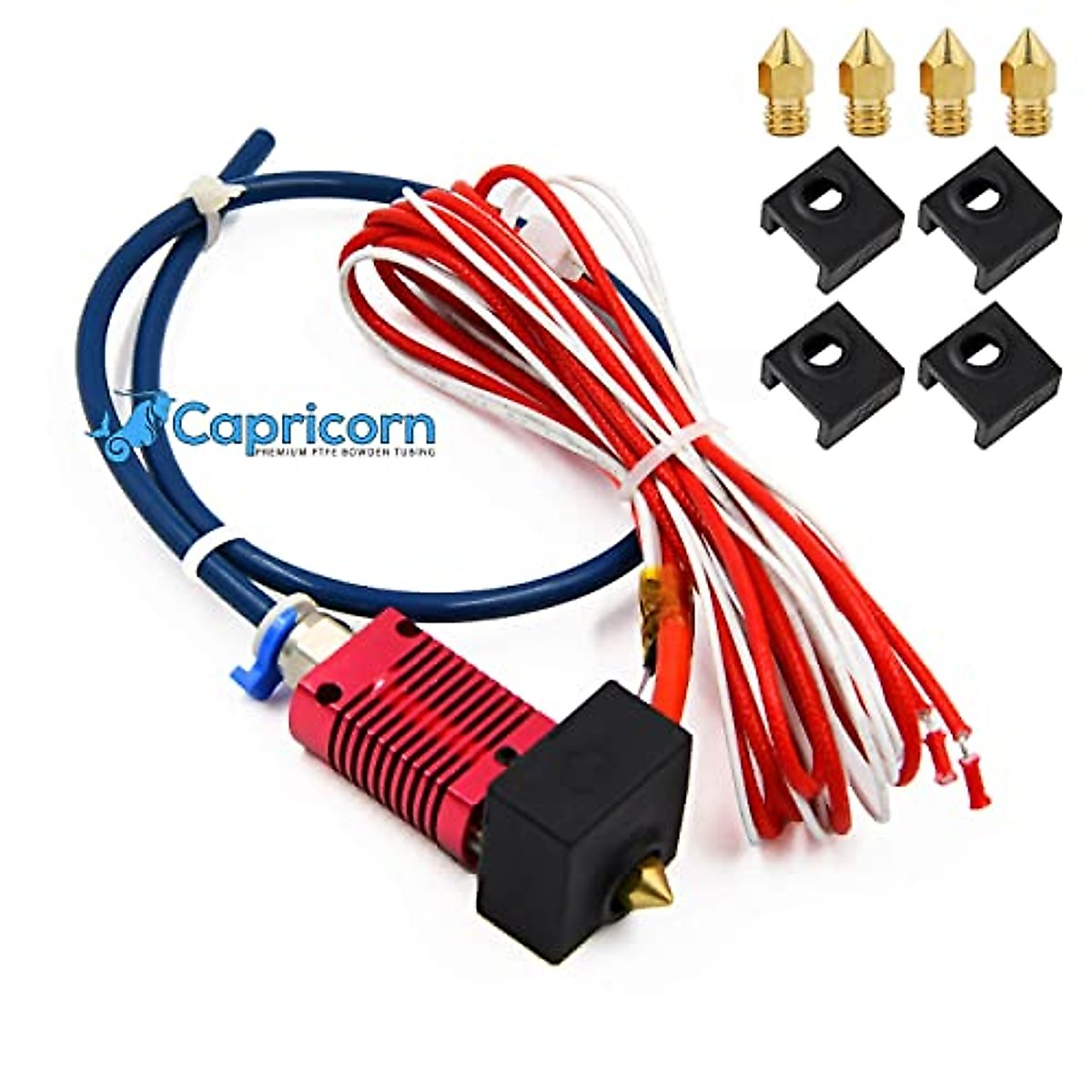 Creality Ender 3 /Pro/V2 3D Printer Assembled Extruder MK8 HotEnd Kit 24V with 0.4mm Nozzle Upgrade with Low Friction Creality-Capricorn Tubing