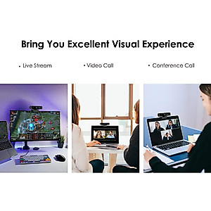 VIOFO 1080P Webcam with Microphone, Privacy Cover, Rotatable Clip, Computer HD Streaming Web Camera, USB Web Cam for Laptop Desktop PC Live Streaming Video Calling Recording Gaming Conferencing