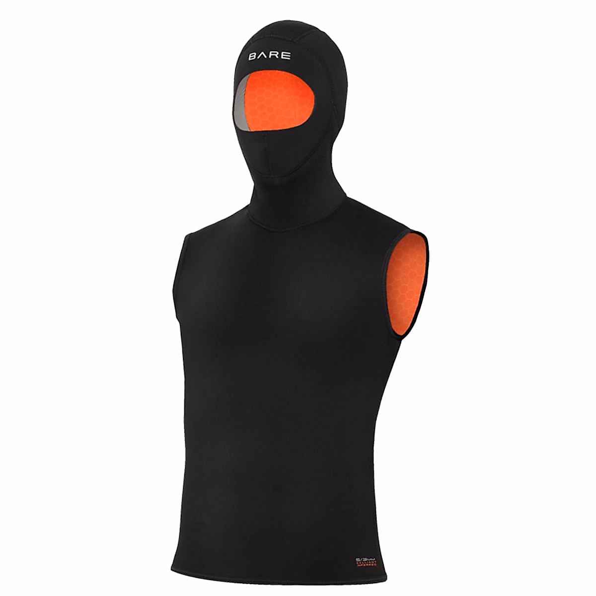 BARE 5/3MM Women's Ultrawarmth Hooded Vest: Wear Inside or Outside Your Wetsuit - Black, 06