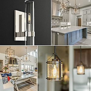 LUXRITE Vintage E12 LED Bulb 60W Equivalent, T6 T6.5, 3000K (Soft White), 500 Lumens, Dimmable Candelabra LED Tube Bulbs 5W, Clear Glass, Edison Filament Tubular Light Bulb, UL Listed (6 Pack)