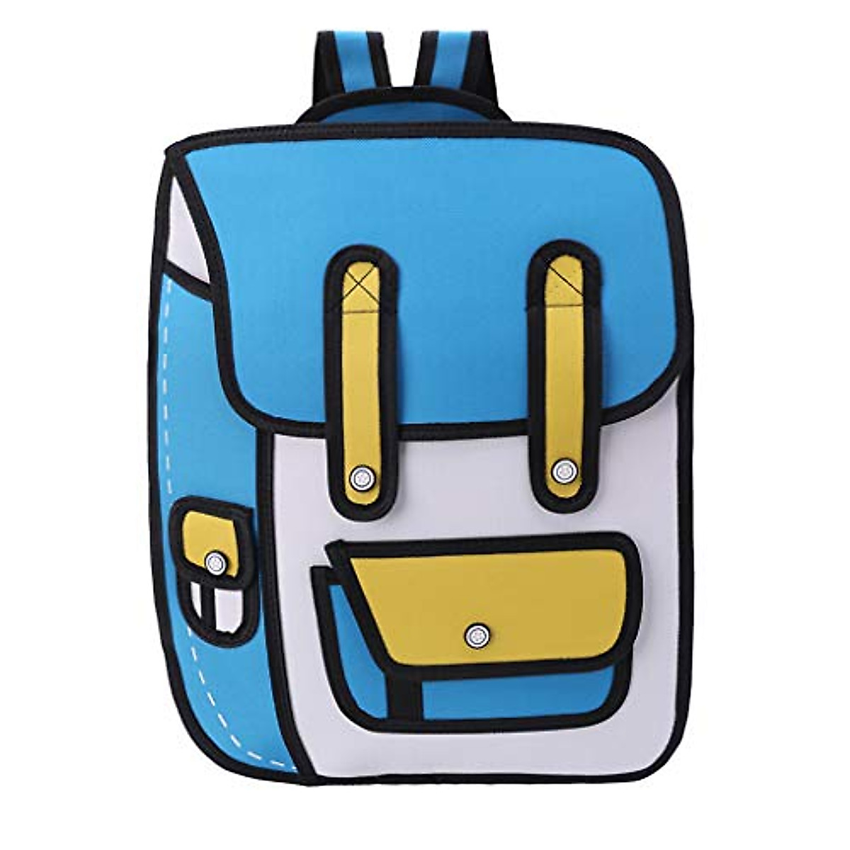 3D Jump Style 2D Drawing from Cartoon Paper Backpack Shoulder Bag Comic Bookbag by Keaiduoa