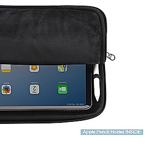 CaSZLUTION iPad Pro Sleeve for 12.9 inch New iPad Pro M2 & M1 2022-2018 with Smart/Magic Keyboard Bag Case, Neoprene Sleeve Case with Pencil Holder, Front Pocket Tablet Accessories - Black