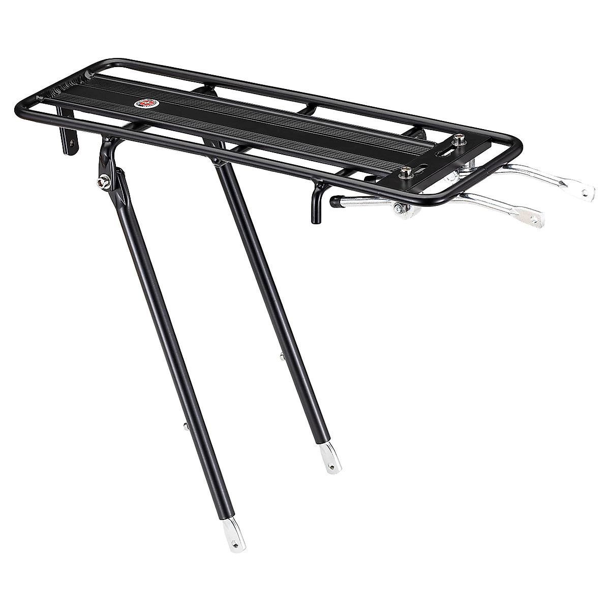 Schwinn Bike Adjustable Rear Rack, Lightweight, Can Hold Up to 26 lbs., Aluminum Alloy, Fits Most Adult Bike Frames 24 Inch - 29 Inch & 700c Wheel Sizes, Black