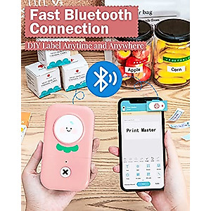 Memoking D30 Label Maker Sticker Machine - Portable Thermal Printer Mini Sticker Maker Machine, Compatible with iOS & Android, for Kitchen Home Office Organization