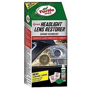 Turtle Wax 51768 Headlight Restorer Kit Headlamp Cleaning Restores Brightness Kit, (Old Version)