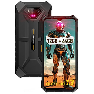 Ulefone Armor X13 Rugged Phones Unlocked, IP68/IP69K Waterproof Phone, MTk Helio G36 12GB+64GB, 50MP+24MP Night Vision Camera, 6.52" Display, 6320mAh, Android 13, NFC, Fingerprint ID, Black