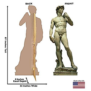 Advanced Graphics Statue of David Life Size Cardboard Cutout Standup - Italy Party Theme