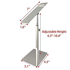 VIDAYA Silver Shoe Display Stand, Stainless Steel Shoe Display Risers Stand Countertop Adjustable Retail Supplies, Shoe Rack Set of 2