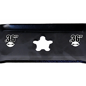 USA Mower Blades (6 AYP380BP High Lift Blade Fits AYP Craftsman Husqvarna 156468 532137380 917137380MS 917137380P Length 17 3/8in. Width 2 1/4in. Thickness .150in. Center Hole 5 PT ST 50in. Deck