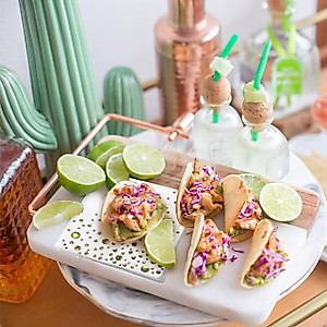 Essential Concierge Stylish Gold-Rimmed Plastic Cups, 9 oz - 100 Disposable with Gold Napkins