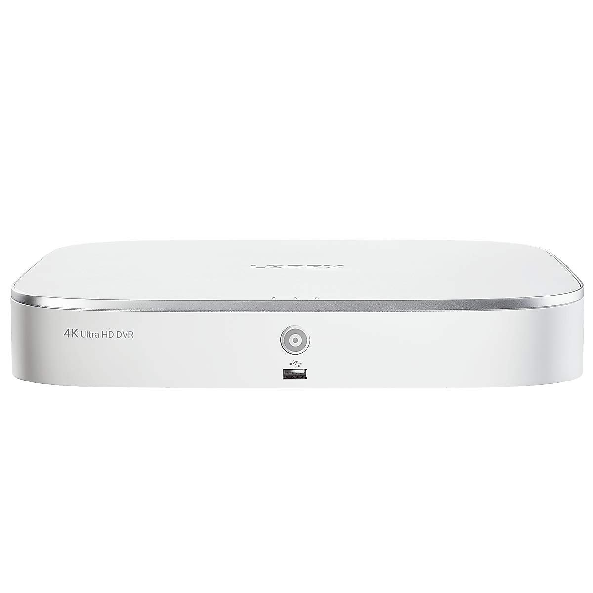 Lorex D841A82 4K Ultra HD Analog 8 Channel 1HDD 2TB Security DVR with Advanced Motion Detection and Smart Home Voice Control, Lorex Home, White