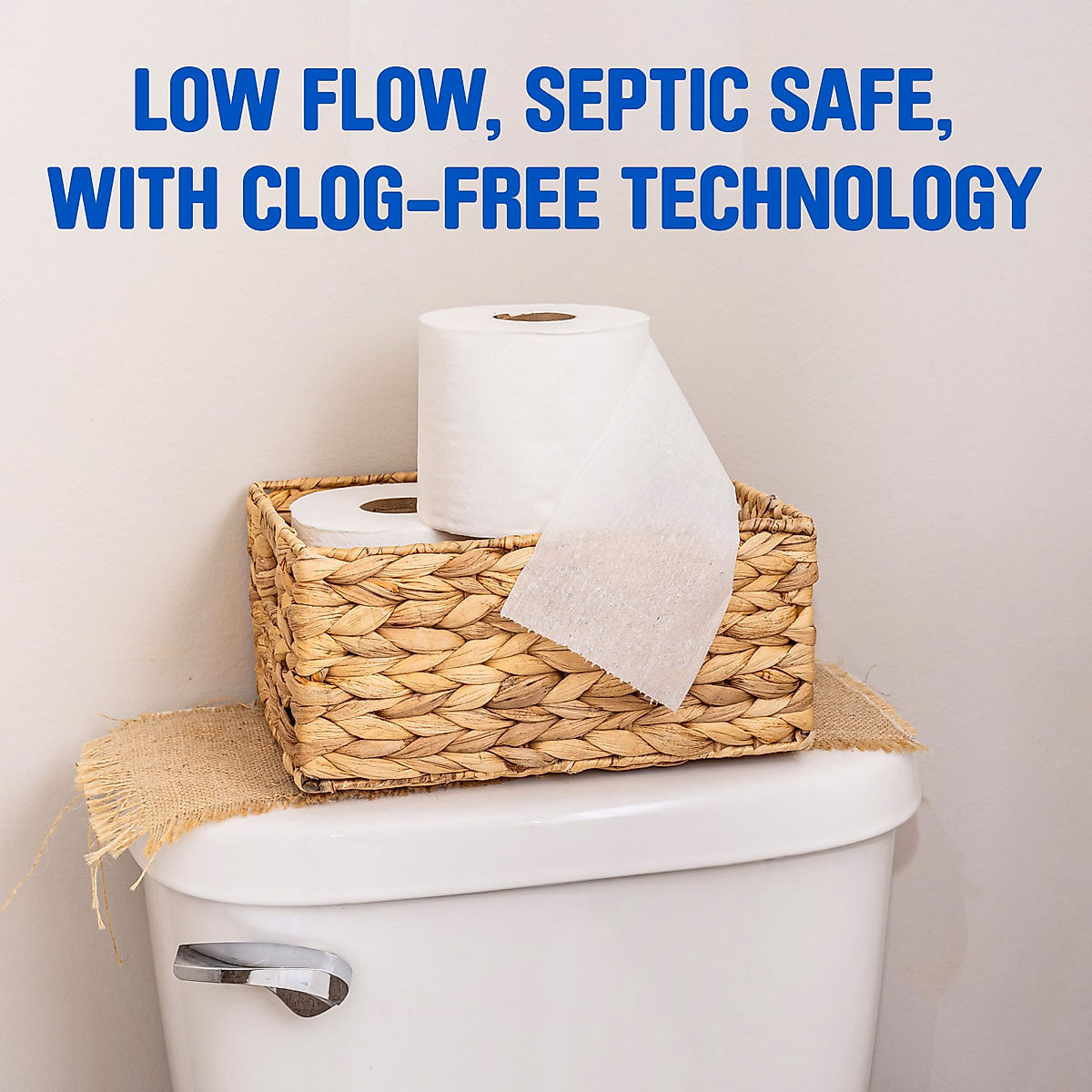 Scott 1000 Trusted Clean Toilet Paper, 32 Rolls, Septic-Safe, 1-Ply Toilet Tissue