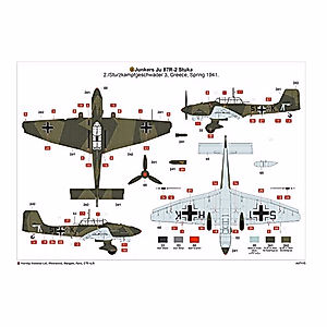 Airfix Junkers Ju87R-2/B-2 Stuka 1:48 WWII Military Aviation Plastic Model Kit A07115, Red