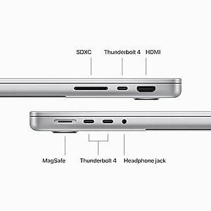 Apple 2023 MacBook Pro Laptop M3 Pro chip with 11‑core CPU, 14‑core GPU: Built for Apple Intelligence, 14.2-inch Liquid Retina XDR Display, 18GB Unified Memory, 512GB SSD Storage; Silver