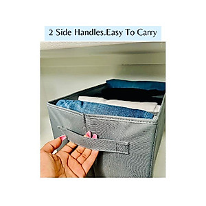 Clothes Organizer for folded clothes, Clothes Drawer Organizer with handles, Closet Organizer and Storage, Foldable Fabric Drawer Organizer Dividers for Clothing, Jeans, Shirts