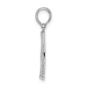 Diamond2Deal 925 Sterling Silver Small Key West USA Pendant (L- 22.3mm)