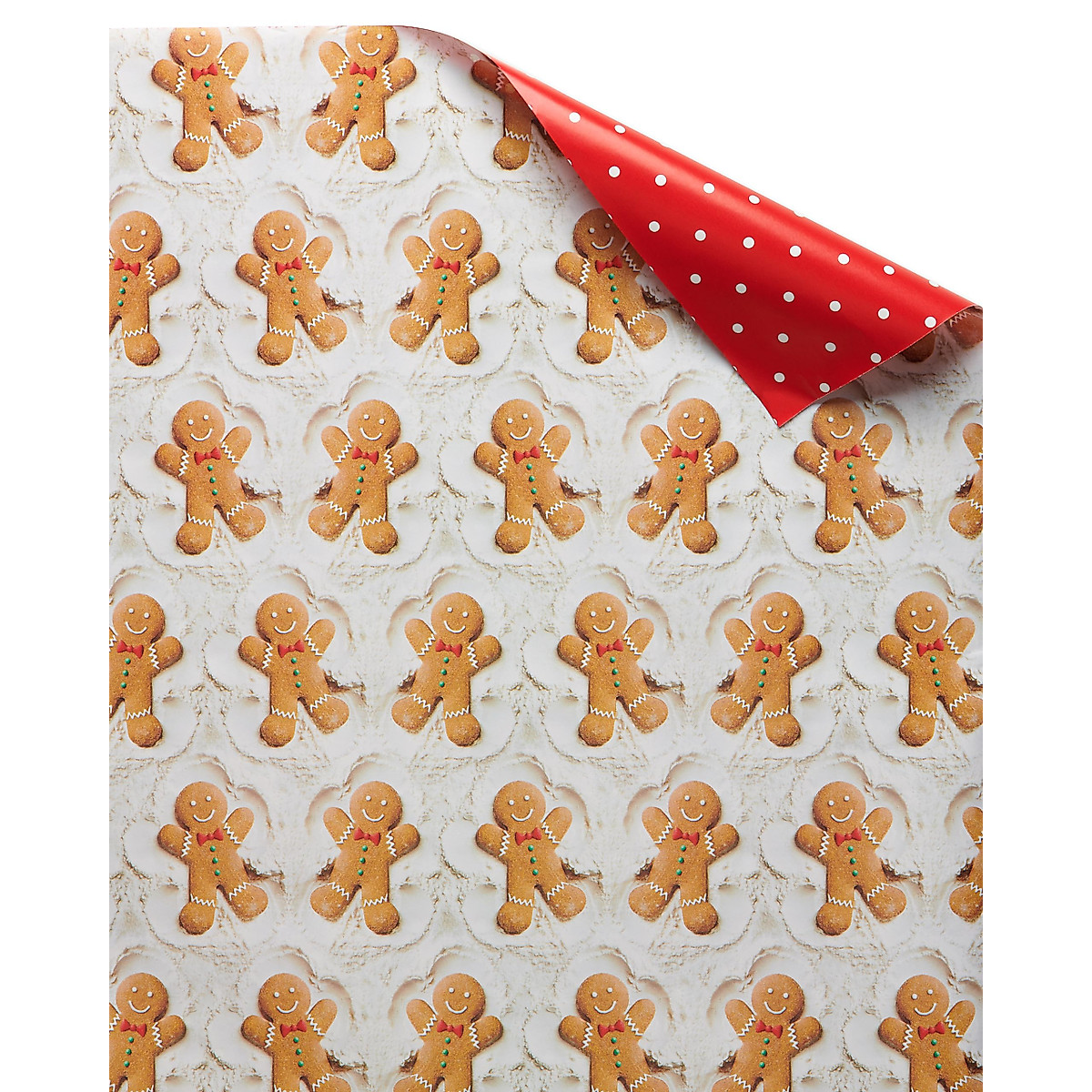 American Greetings 120 sq. ft. Vintage Christmas Wrapping Paper Bundle, Gingerbread, Ornaments, Peppermints (3 Extra Wide Rolls 40 in. x 12 ft.)