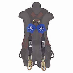 Palmer Safety Fall Protection SRL121132T Twin SRL 6' Lightweight Web with Snap Hooks