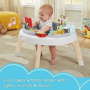 Fisher-Price Baby To Toddler Learning Toy 2-In-1 Like A Boss Activity Center And Play Table With Lights Music And Sounds