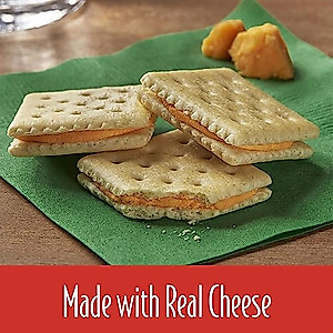 Keebler Sandwich Crackers, Single Serve Snack Crackers, Lunch Snacks, Club and Cheddar, 11oz Tray (8 Packs)