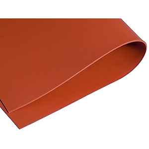 Red Silicone Rubber Sheet, 60A 1/16 x 9 x 12 Inch Commercial Grade, Made in the USA, No Adhesive Backing, High Temp Gasket Material