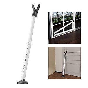 Door Security Bar - Heavy Duty Door Jammer Security Bar - Adjustable Sliding Door Security Bar - Door Stoppers Security Bar for Patio, Window, Front Door Apartment, Home, Hotel Room
