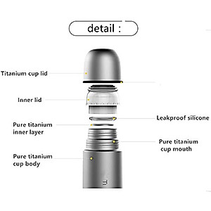 LSXX Thermoses Vacuum Insulated 17 Ounce Compact Stainless Steel Beverage Bottle (500 ml/17 OZ, Stainless steel)