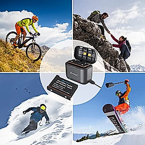 Artman X3 Battery Kit for Insta360, 2-Pack 1800mAh One X3 Battery and Dual USB Charger Compatible with Insta360 X3 Action Camera (Battery Charger Hub with 2 Batteries)