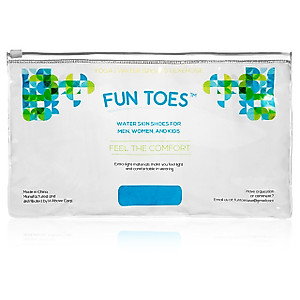 FUN TOES Skin Water Shoes (Large Women 6.5-8, Men 5.5-7, Green)