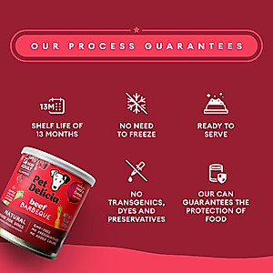 Pet Delicia Natural Dog Food 11.3oz (320g) Can (Beef Barbeque)