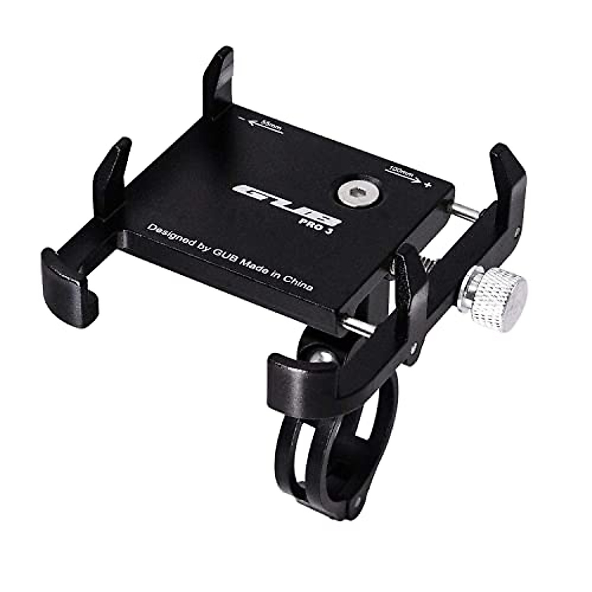 Thick Case Design Bike & Motorcycle Phone Mount Handlebar Holder for Any Cell Phones with Thick Phone Case Fit iPhone X XR Xs max 8 8s 7 Plus Samsung Galaxy S10 S9 S8 Note 10 9 8 (Metal Black)