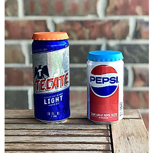 Silicone Soda Can Lids – Can Covers – Can Caps – Can Topper – Can Saver – Can Stopper – Fits standard soda cans (6 Pack, Assorted)