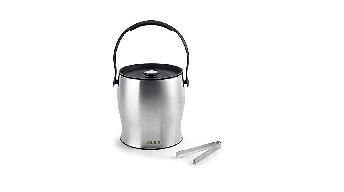Efficient Houdini Stainless Steel Ice Bucket with Tongs