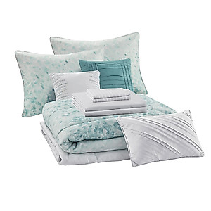 Beautyrest Polyester Printed 10-PC King Comforter Set with Teal BR9144409622-10
