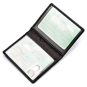Dorras Front Pocket Minimalist Leather Slim Wallet, Bifold Credit Card Holder With ID Window
