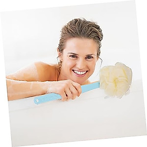 FRCOLOR 2pcs Shower Brush Bath tub Cleaning Brush Body exfoliator Brush Bathtub Cleaning Brush Bathing Brushes Bath Scrubber Brush Body Cleaning Brush pp Back Skin Brush Back Scrubber Wet