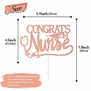Congrats Nurse Cake Topper, Future Nurse/Congrats RN BSN FNP LPN Cake Decor, Class of 2025 Nursing School Survivor Graduation Party Decorations