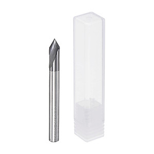 uxcell Spotting Drill Bits 5mm Dia 5mm Shank 60 Degree Solid Carbide AlTiSin Coated 2 Flutes Round Shank Drilling Cutter