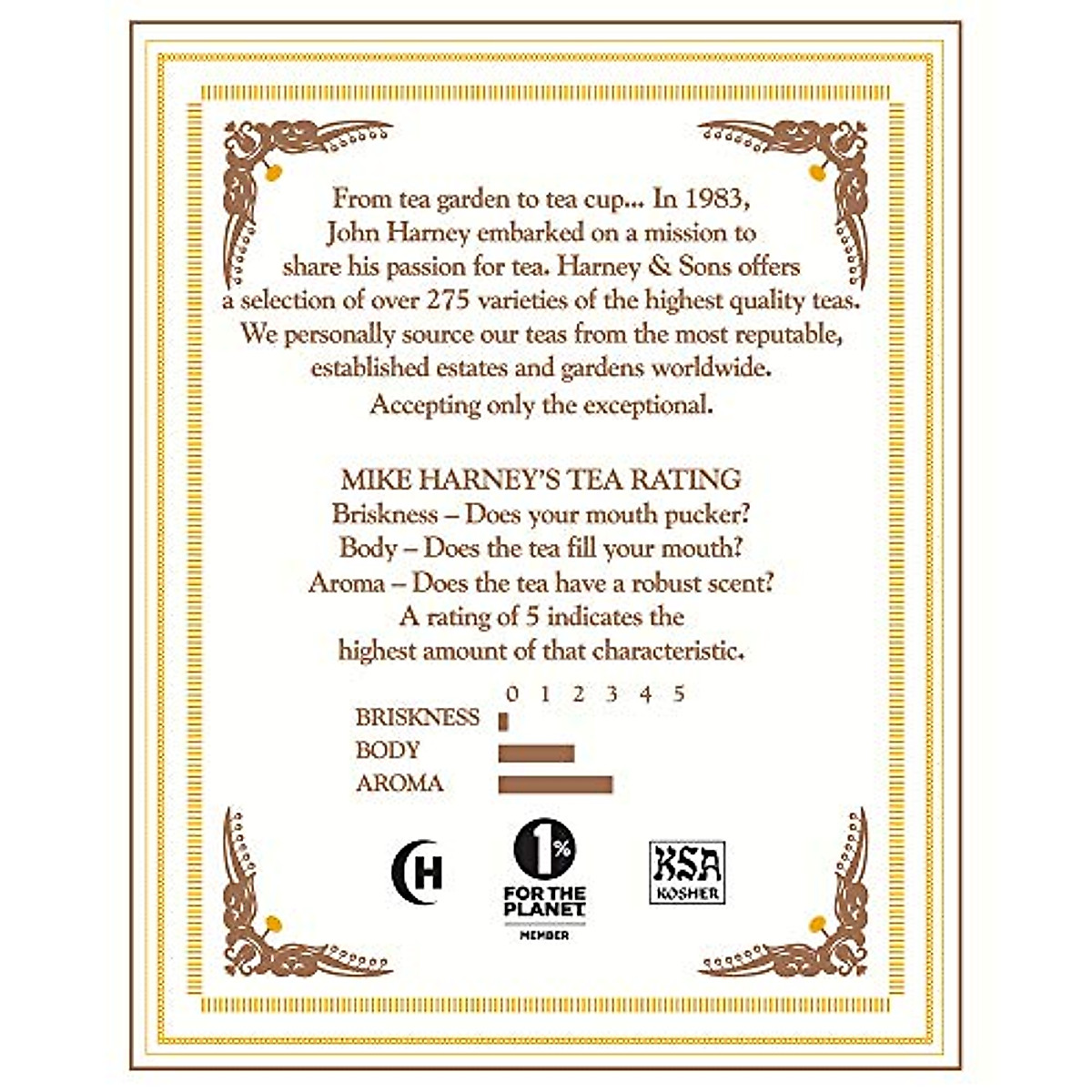 Harney & Sons Chamomile Herbal Tea, Classic Tin, 20 Sachets, white