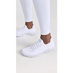 APL: Athletic Propulsion Labs Women's Techloom Breeze Sneakers, White/Ice Blue/Speckle, 6 Medium US