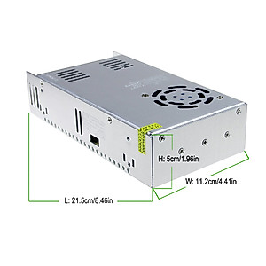 ALITOVE DC 24V 15A 360W Power Supply Universal Regulated Switching Transformer Adapter LED Driver 110V/220V AC Input for LED Strip CCTV Radio
