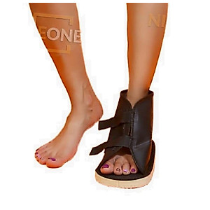 NICEONE Cast Shoe | Ankle Support For Firmness & Prevents Wear & Tear Of The Cast Cover, Gives Support to the Ankle, Plaster Covering Shoe (X-Large), BLACK