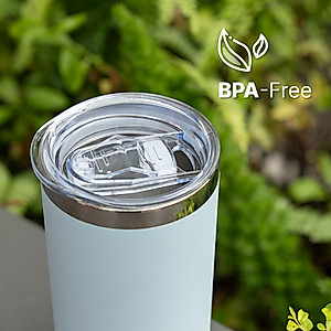 Bluwing 20 oz Skinny Tumbler Lids for SUNWILL, BJPKPK, koodee, Spill Proof Splash Resistant Covers Fits 2.73-2.75in Skinny Tumbler