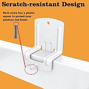 Set of 6 Metal Anti-Slip Mattress Gaskets - Prevents Sliding & Keeps Mattress in Place/Enjoy Peaceful Nights- Easy Installation/Solid Design White