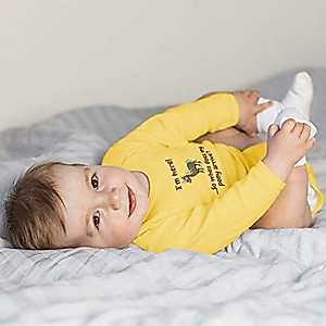 Baby Long Sleeve Bodysuit I'm Here. So When Does My Pony Arrive Funny Boy & Girl Clothes Cotton Oxford Gray Design Only 6 Months