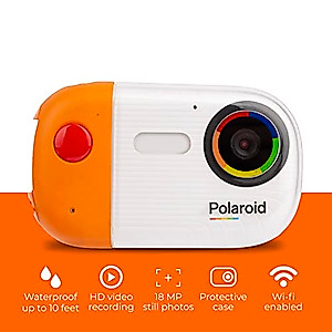 Polaroid Underwater Camera 18mp 4K UHD, Polaroid Waterproof Camera for Snorkeling and Diving with LCD Display, USB Rechargeable Digital Polaroid Camera for Videos and Photos