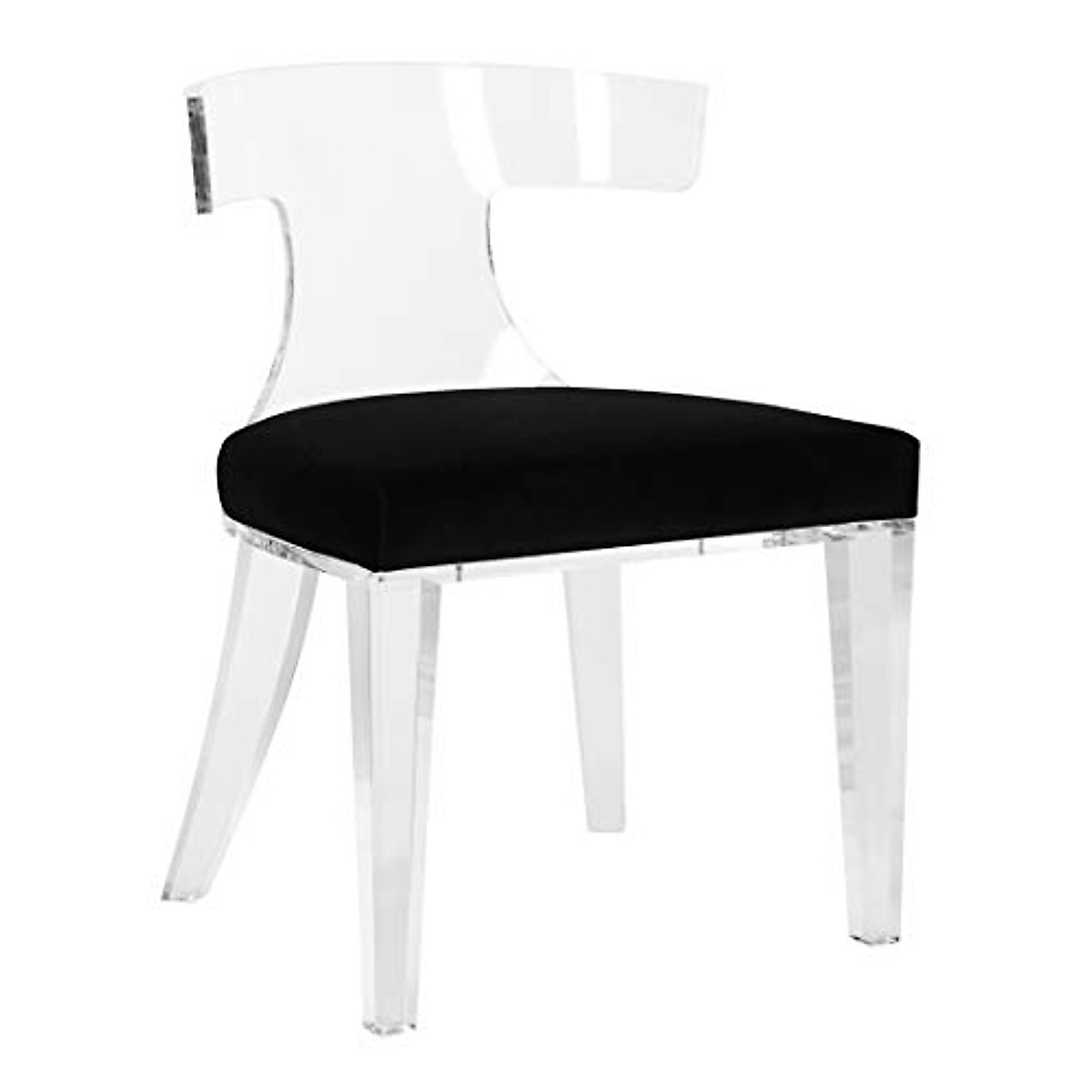 Safavieh Couture Home Rhys Black Velvet and Clear Acrylic Dining Chair