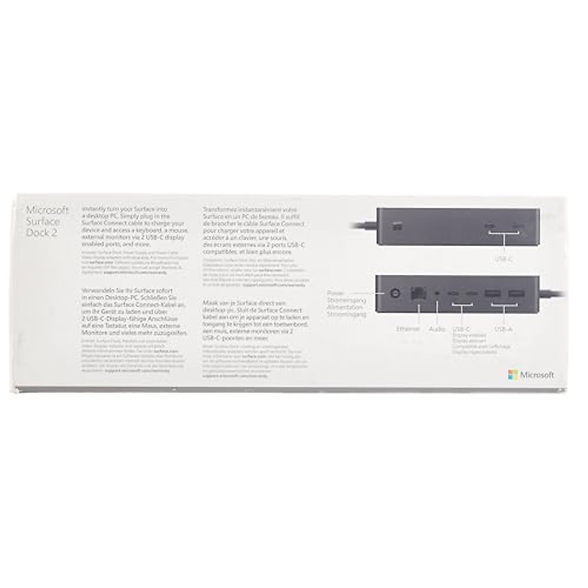Microsoft Surface Dock 2 (4X USB-C, 2X USB-A, Gigabit Ethernet Port, Audio Port)